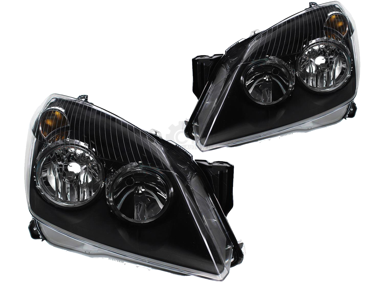 Halogen Scheinwerfer Set Satz schwarz Opel Astra H Bj. 04-10 H7/H1 inkl ...