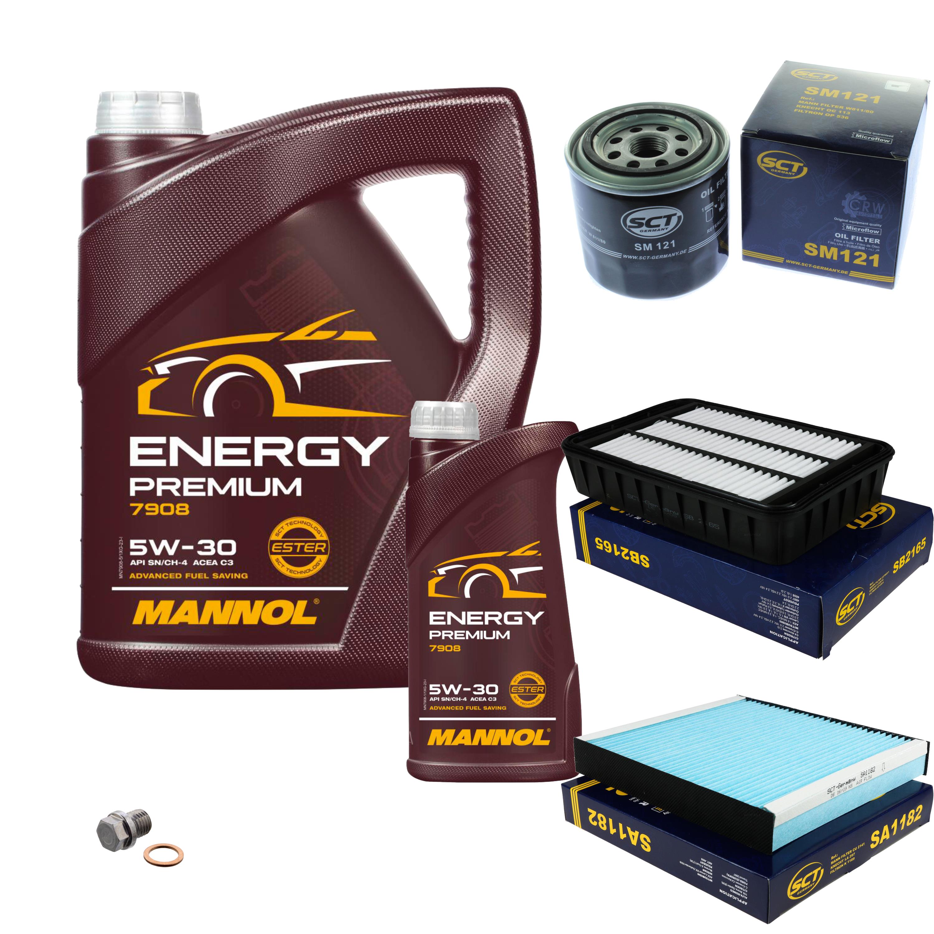 Sct Controllo Set 6 L mannol Energy Premium 5W-30 per Mitsubishi Lancer | eBay