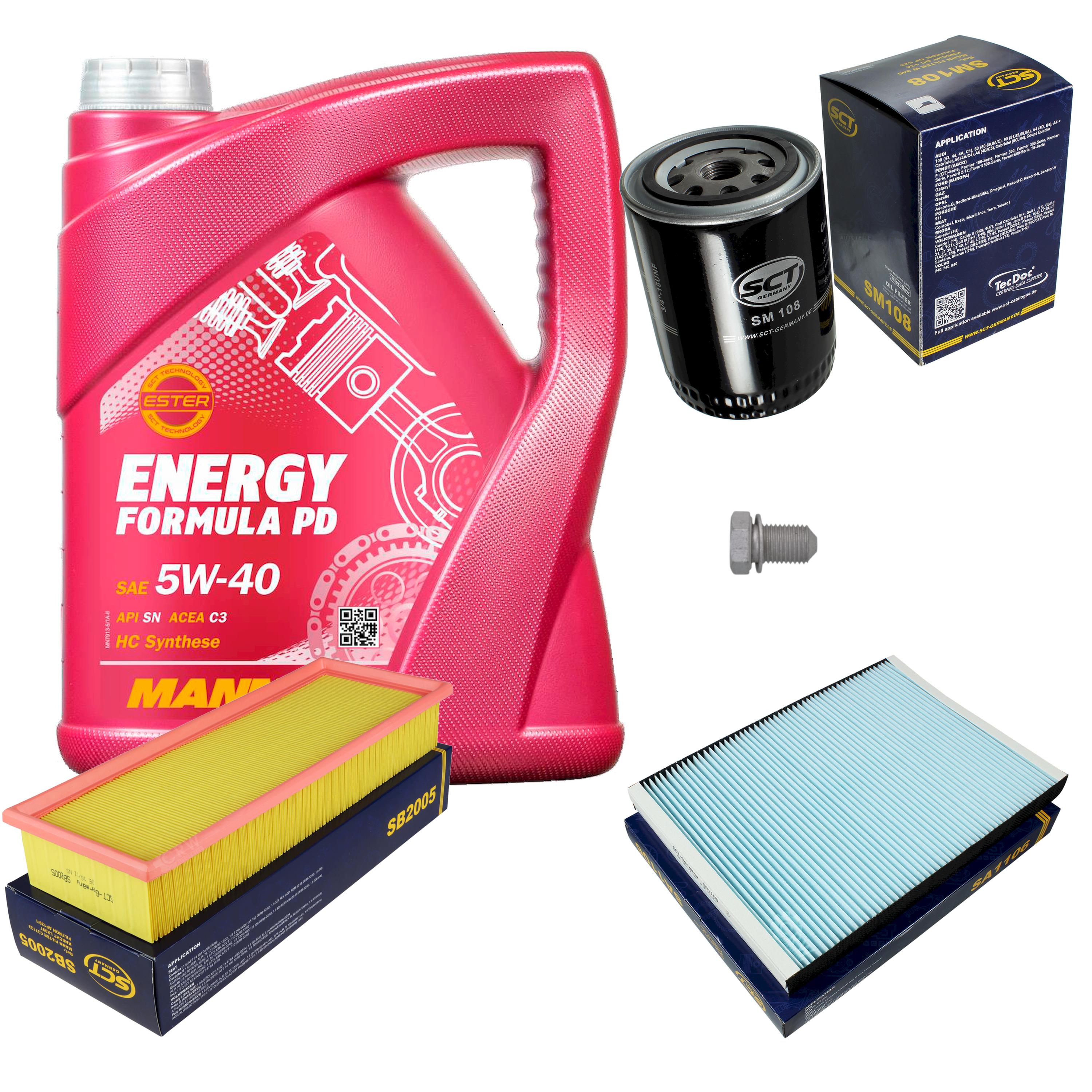 Sct Controllo Set 5 L mannol Energia Formula Pd 5W-40 per VW Caddy II ...