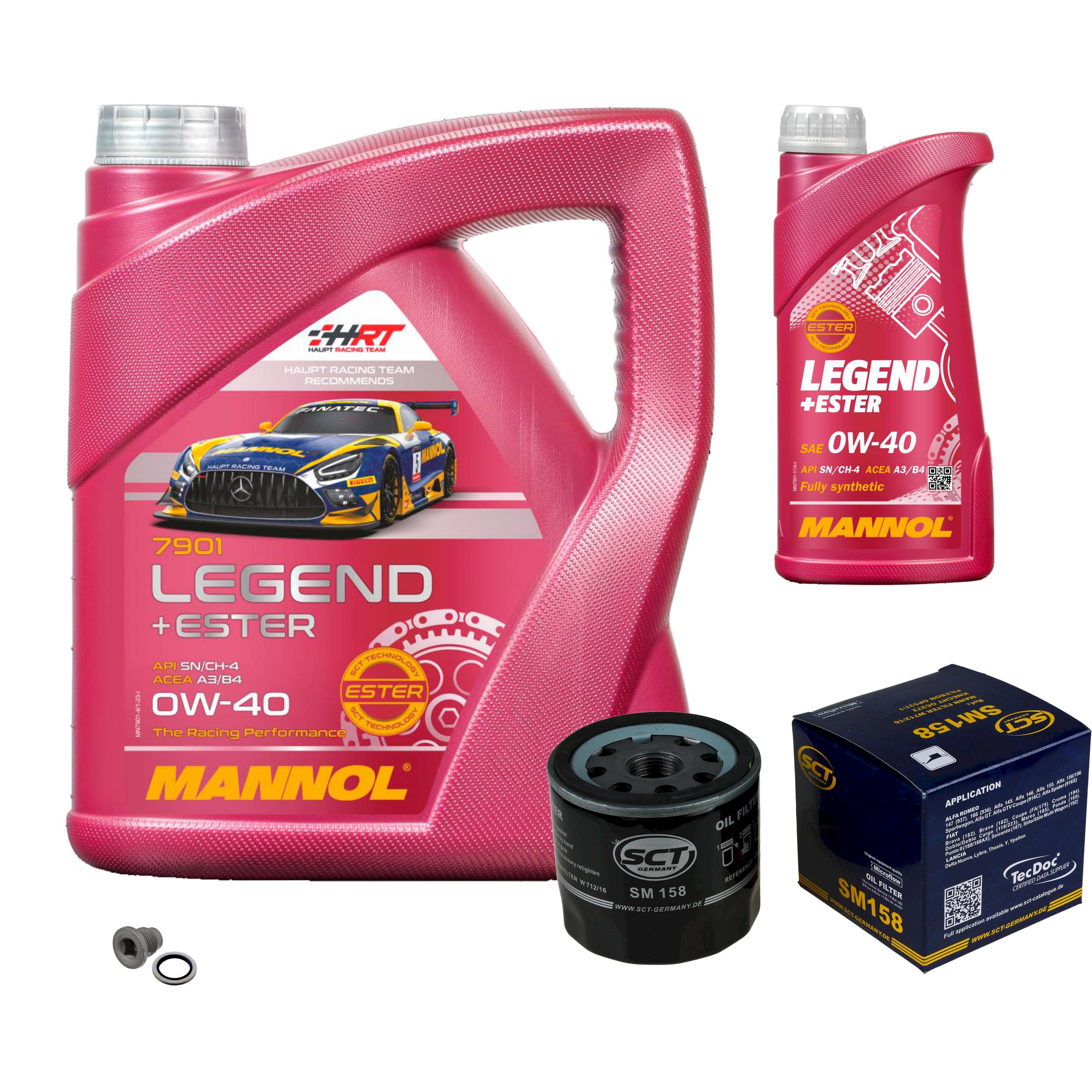 SCT Germany Ölfilter 5 L MANNOL Legend+Ester 0W-40 für Dacia Duster FW0 ...