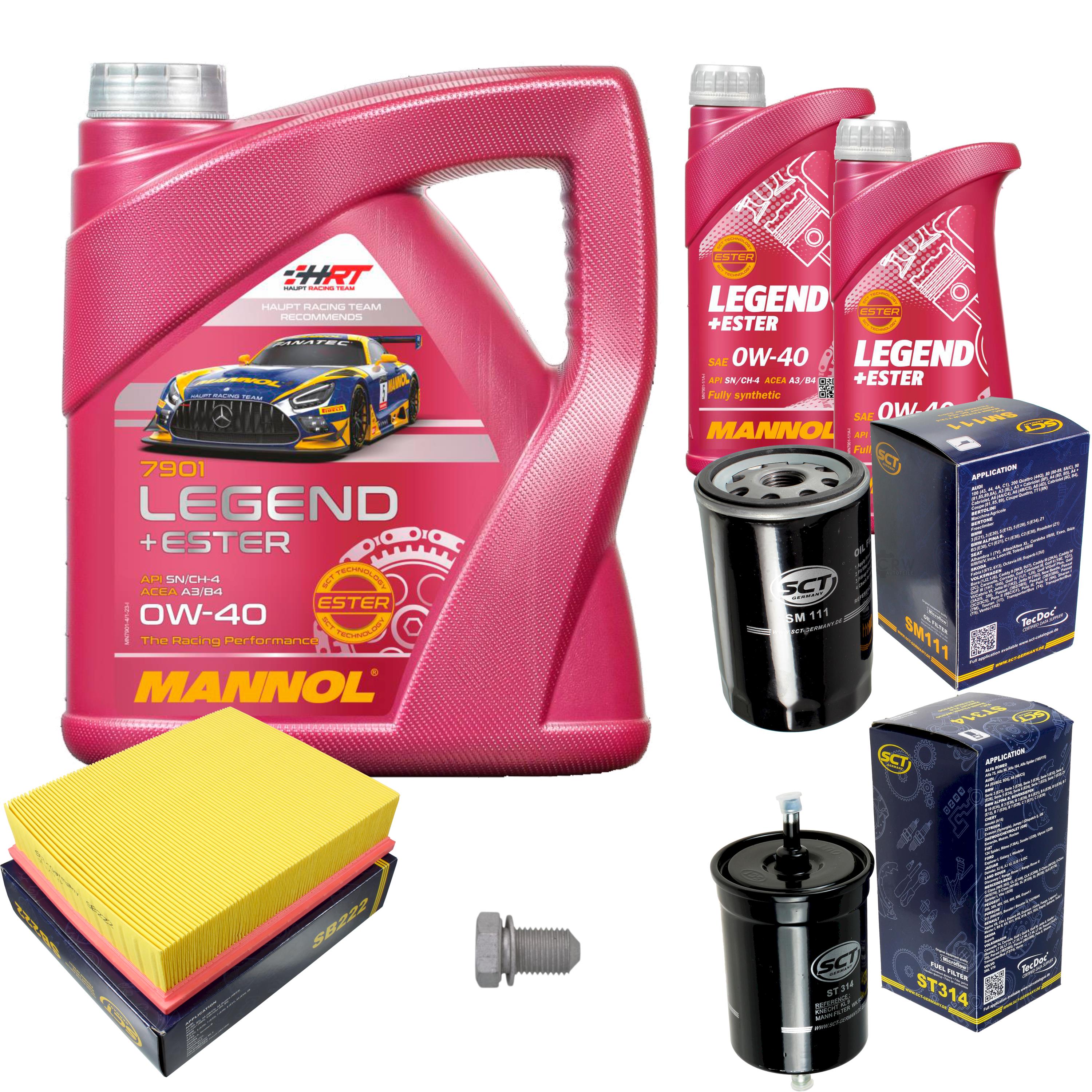 Sct Controllo Set 6 L mannol Legend + Ester 0W-40 per Audi A4 8D2 B5 | eBay