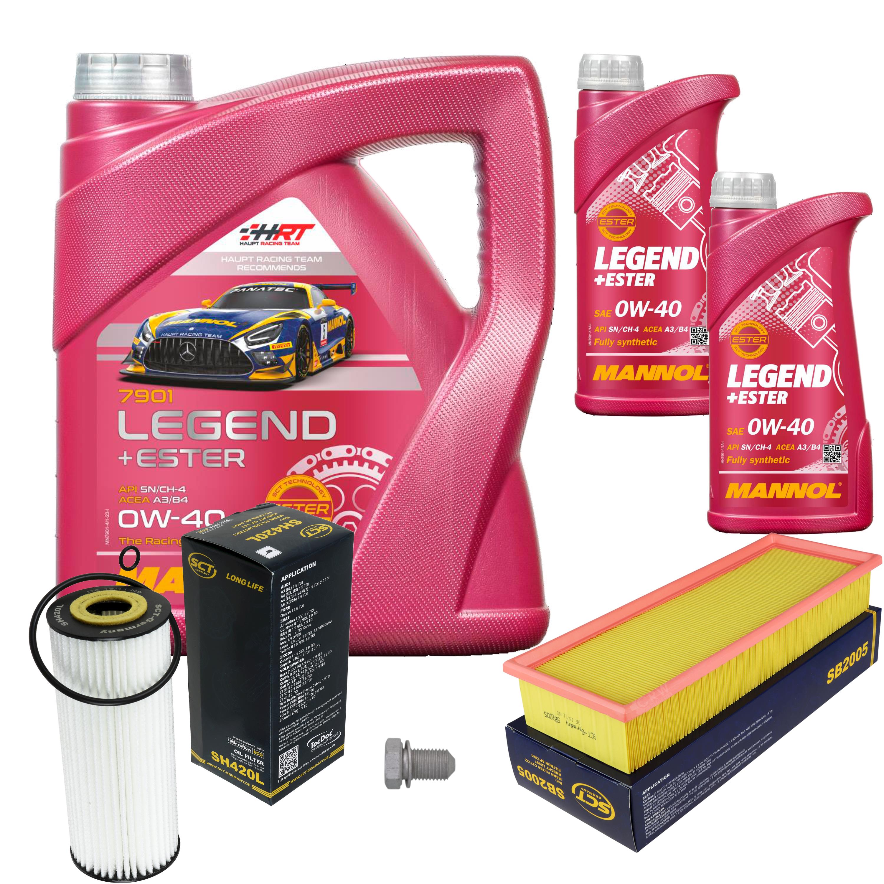 Sct Controllo Set 6 L mannol Legend + Ester 0W-40 per Sedile Cordoba ...