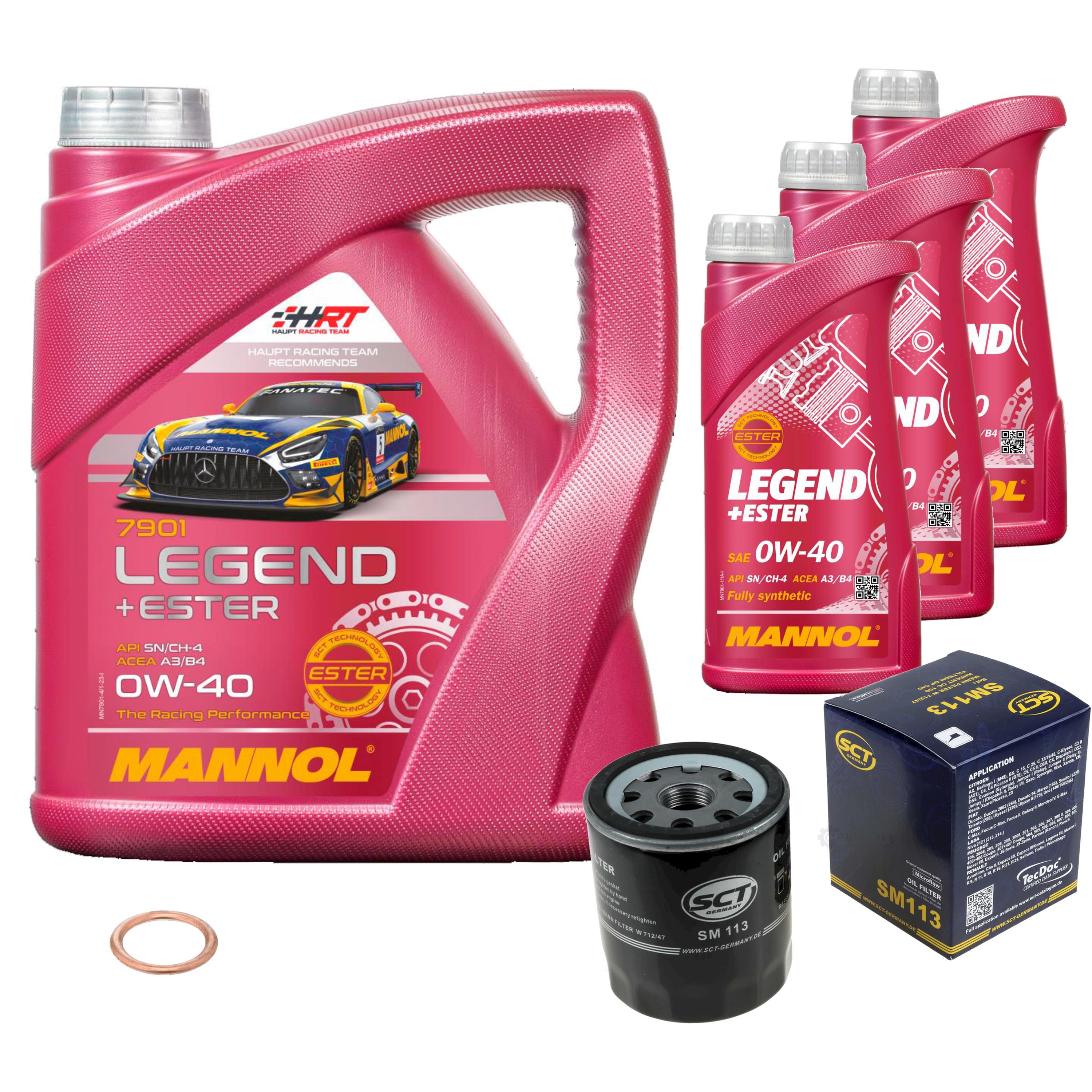 SCT Germany Ölfilter 7 L MANNOL Legend+Ester 0W-40 für Dacia Duster KS ...