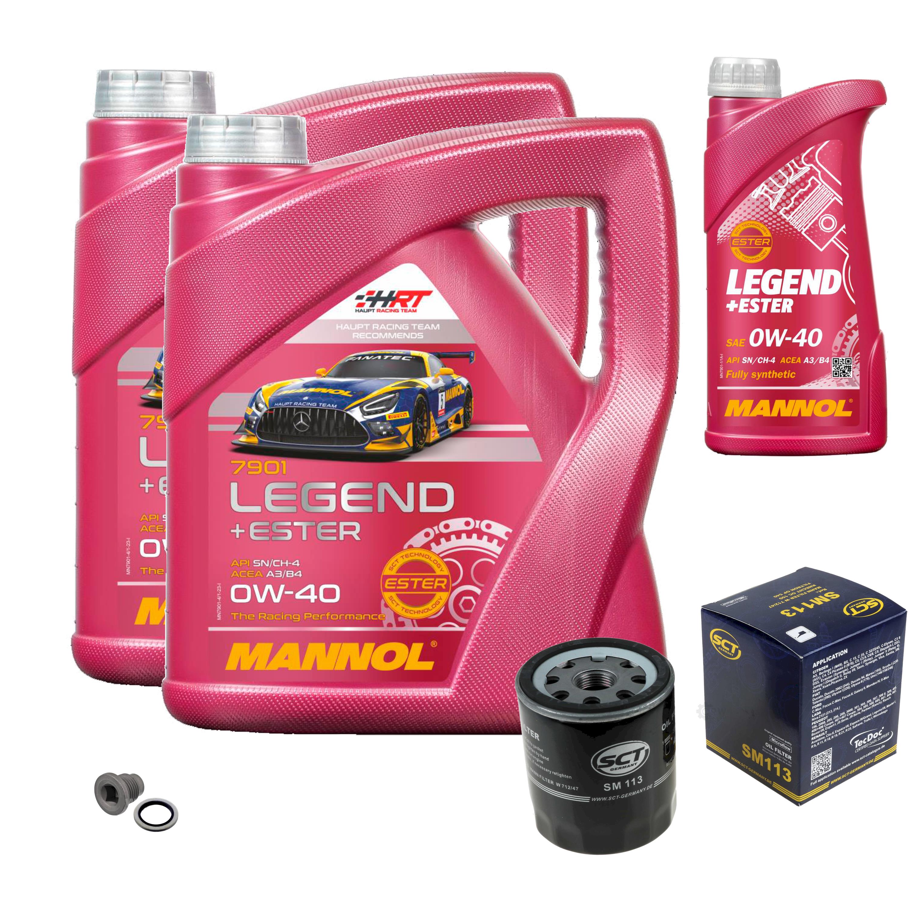SCT Germany Ölfilter 9 L MANNOL Legend+Ester 0W-40 für Dacia Duster KS ...