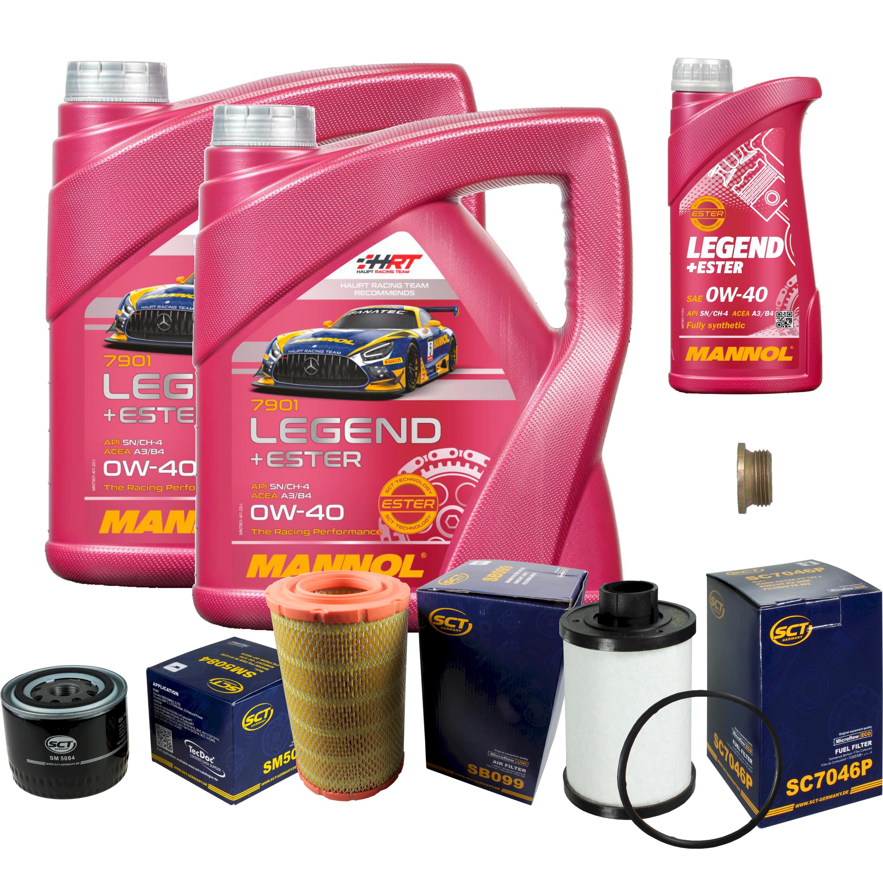 SCT Controllo Set 9 L MANNOL Legend+Ester 0W-40 Per Fiat Ducato Kasten ...
