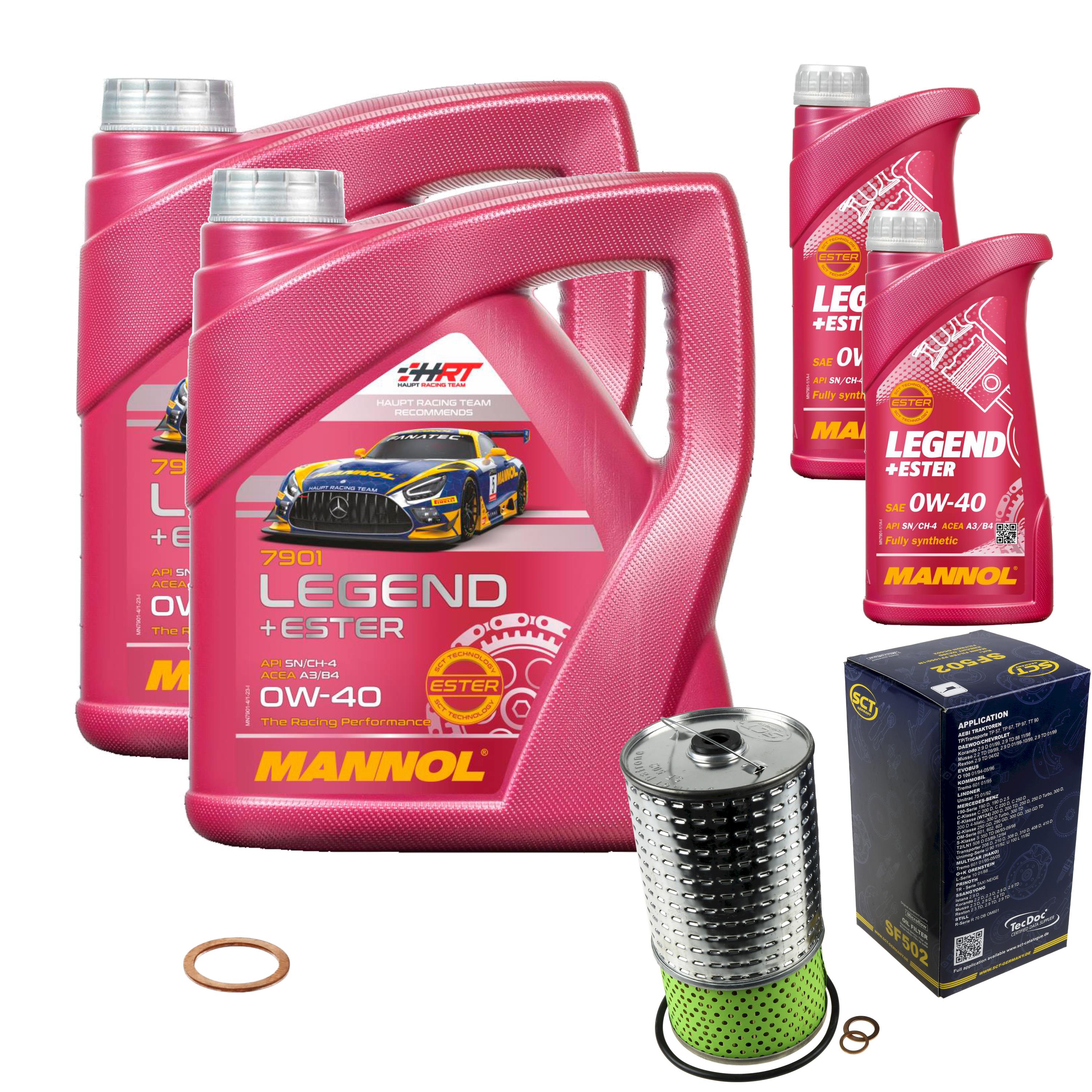 SCT Germany Oil Filter 10L MANNOL Legend+Ester 0W-40 for Mercedes-Benz ...