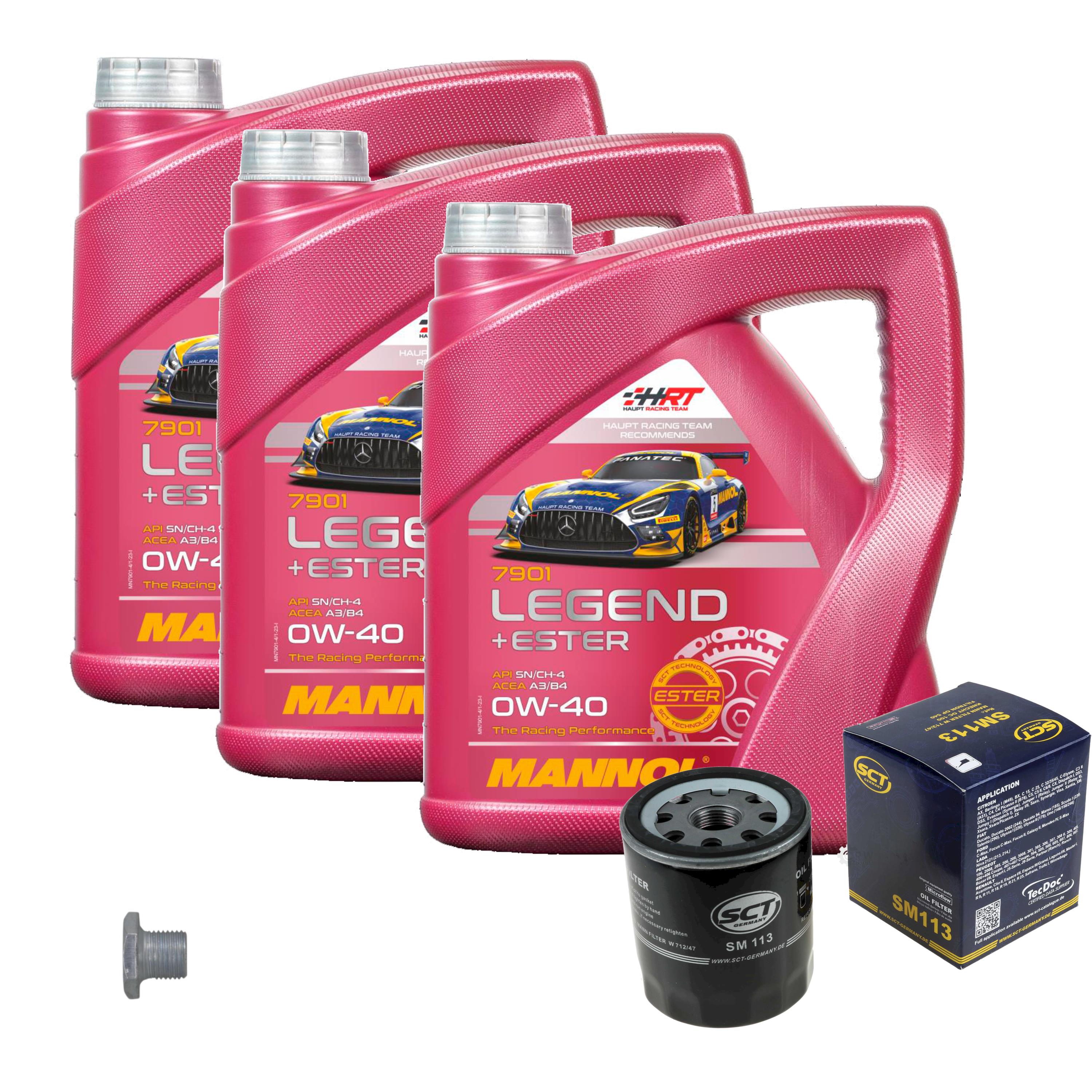 SCT Germany Ölfilter 12 L MANNOL Legend+Ester 0W-40 für Dacia Duster KS ...
