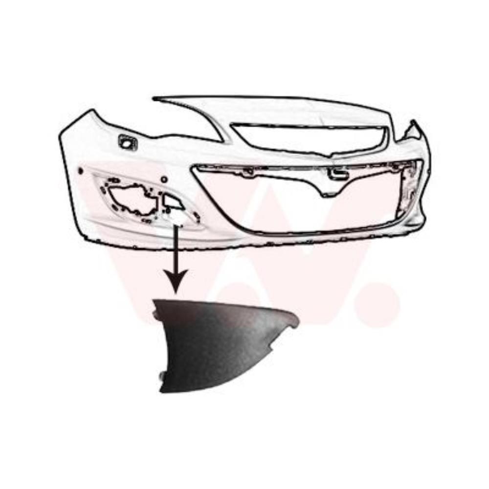 VAN WEZEL Blende Stoßfänger vorne rechts für Opel Astra J P10 3753494 ...