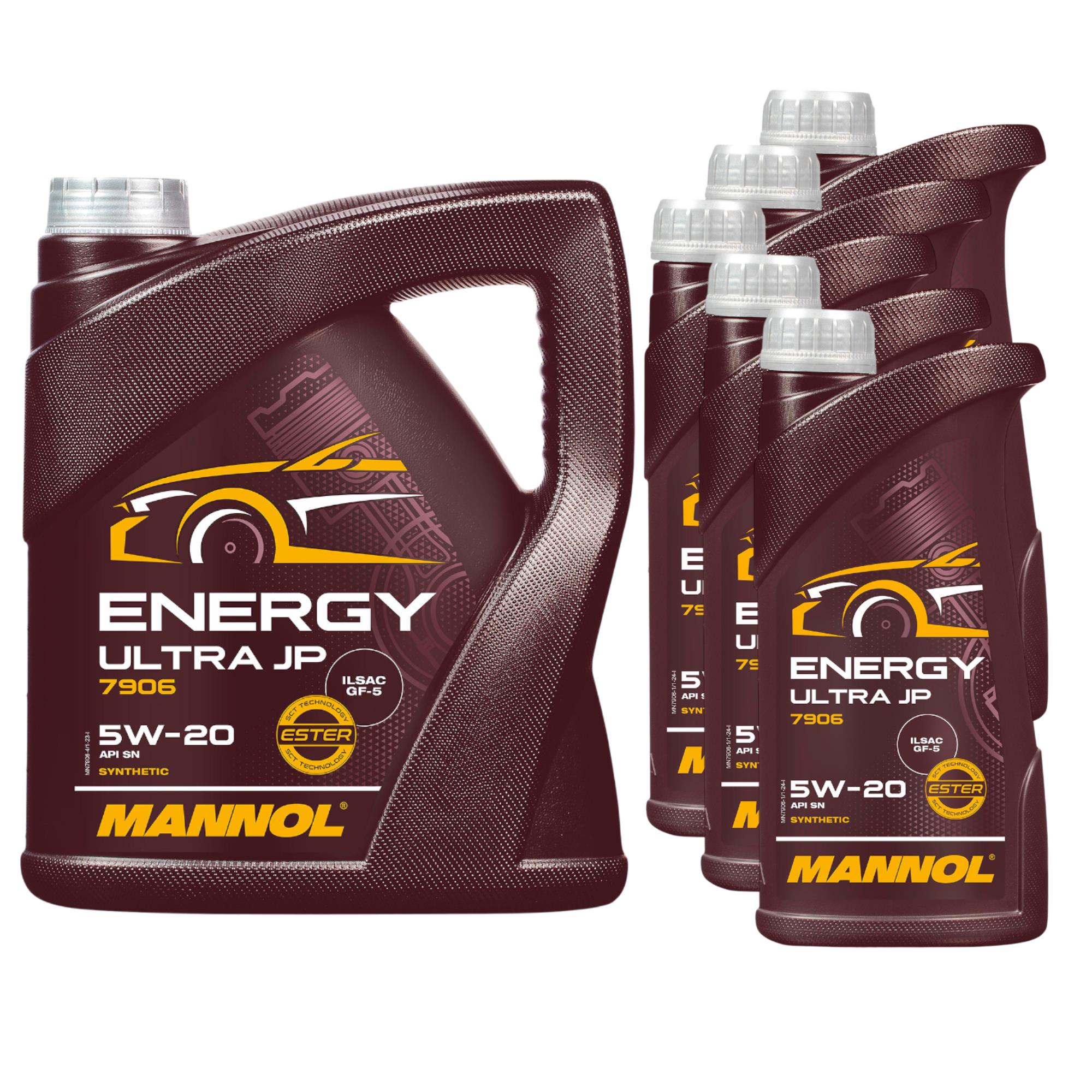 9 Liter MANNOL Energy Ultra JP 5W-20 Motoröl API SN ILSAC GF-5 ACEA C5 ...