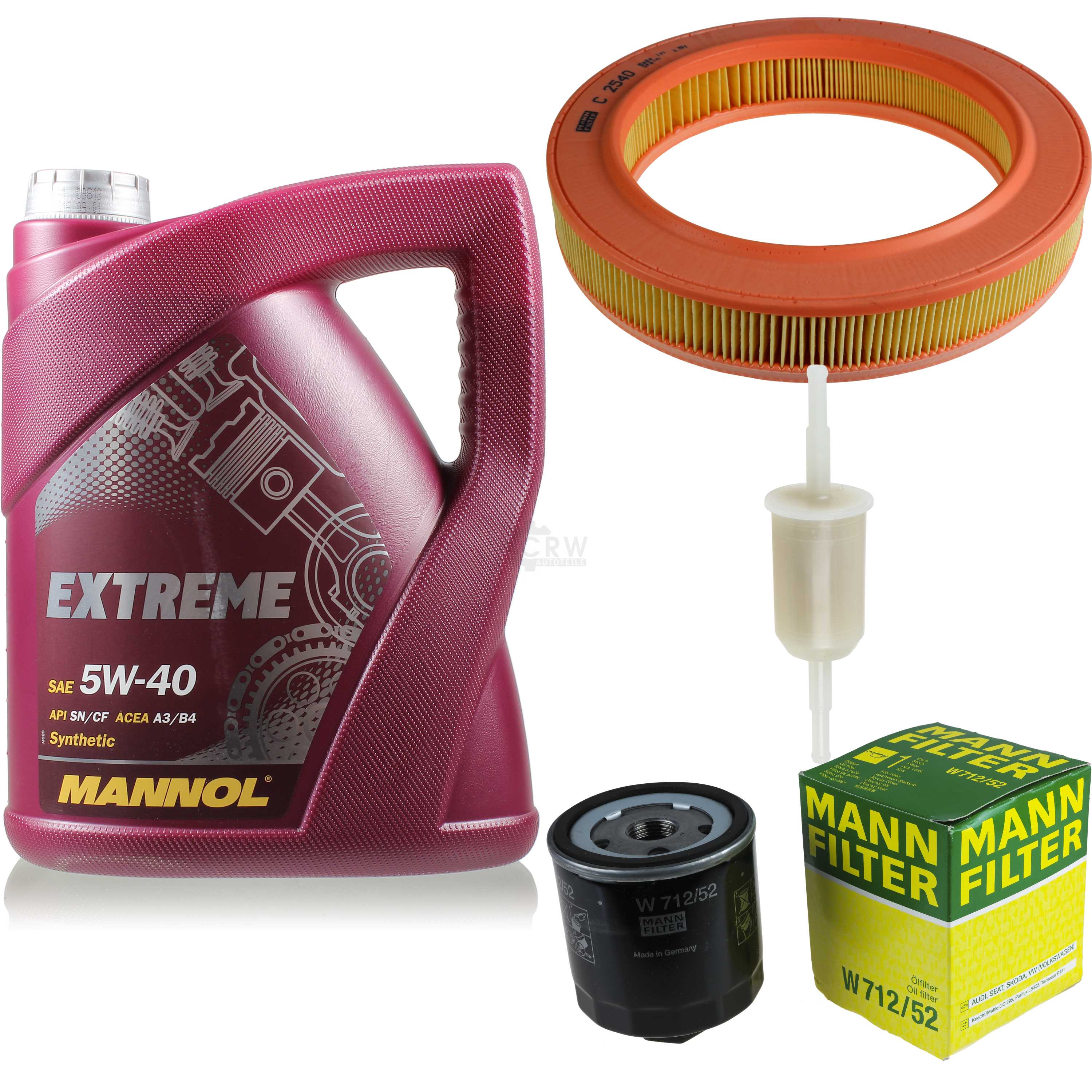 MANN-FILTER Controllo Set 5L MANNOL Extreme 5W-40 Per VW Polo 1.0 Cat ...