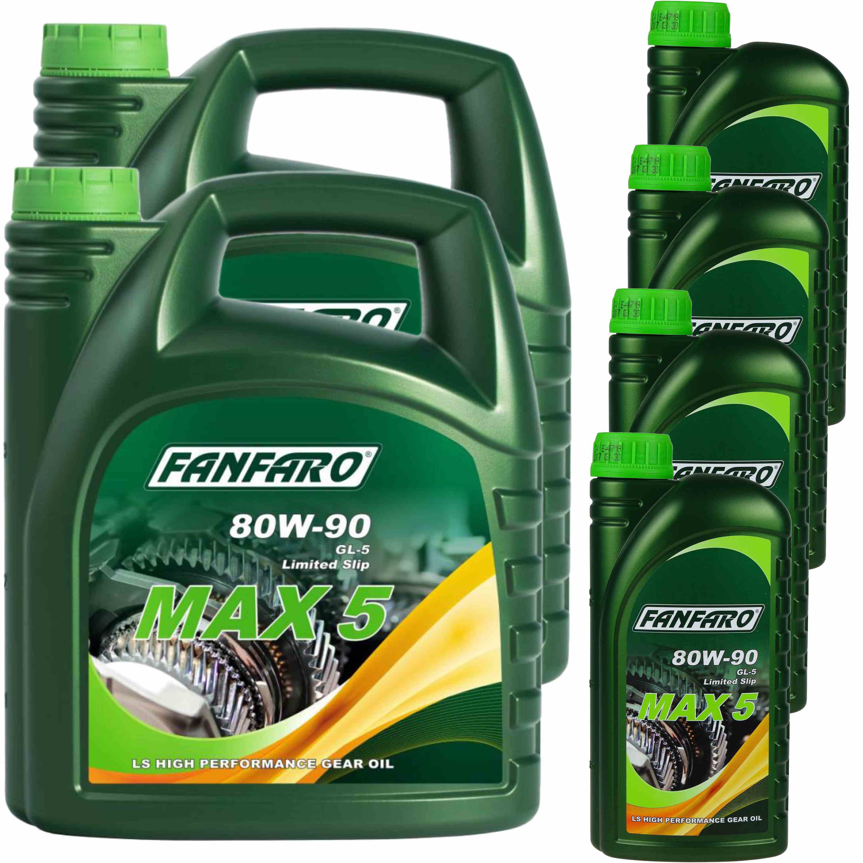 12 Liter FANFARO MAX 5 80W-90 GL-5 LS API GL 5 LS Getriebeöl Oil ...