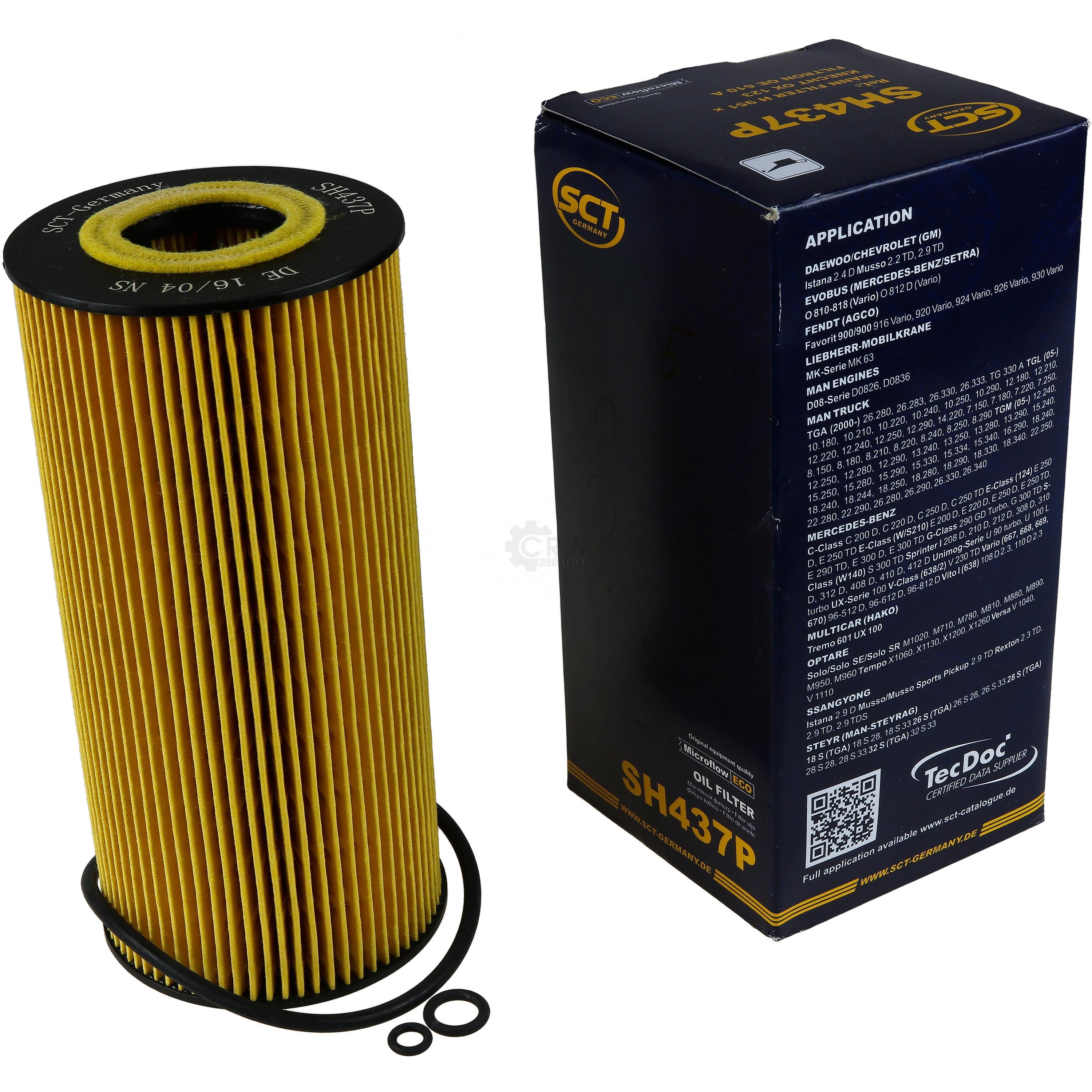 SCT Germany Oil Filter 12L MANNOL Legend+Ester 0W-40 for Mercedes-Benz ...