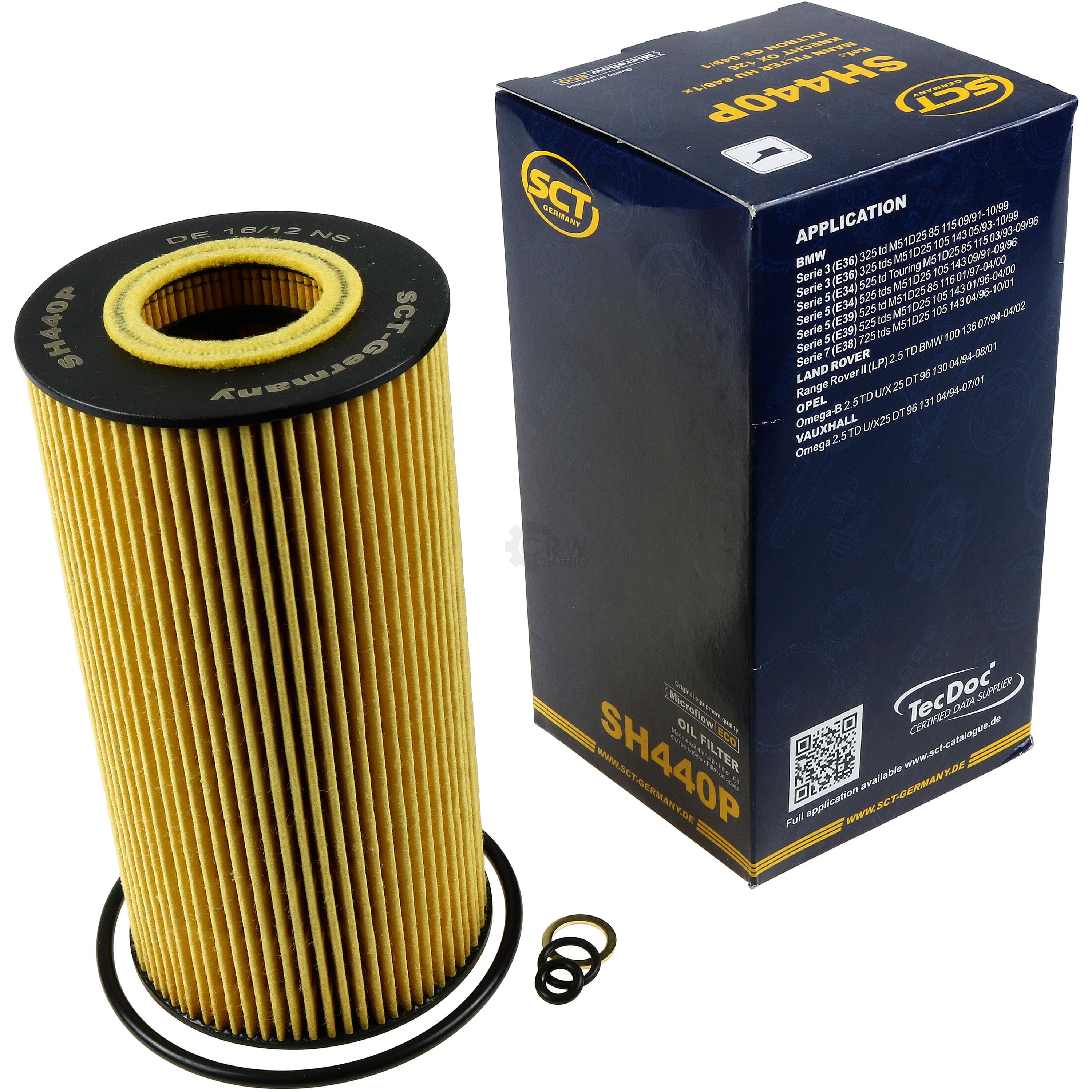 SCT Germany Oil Filter 11L MANNOL Legend+Ester 0W-40 for BMW 5 Series ...