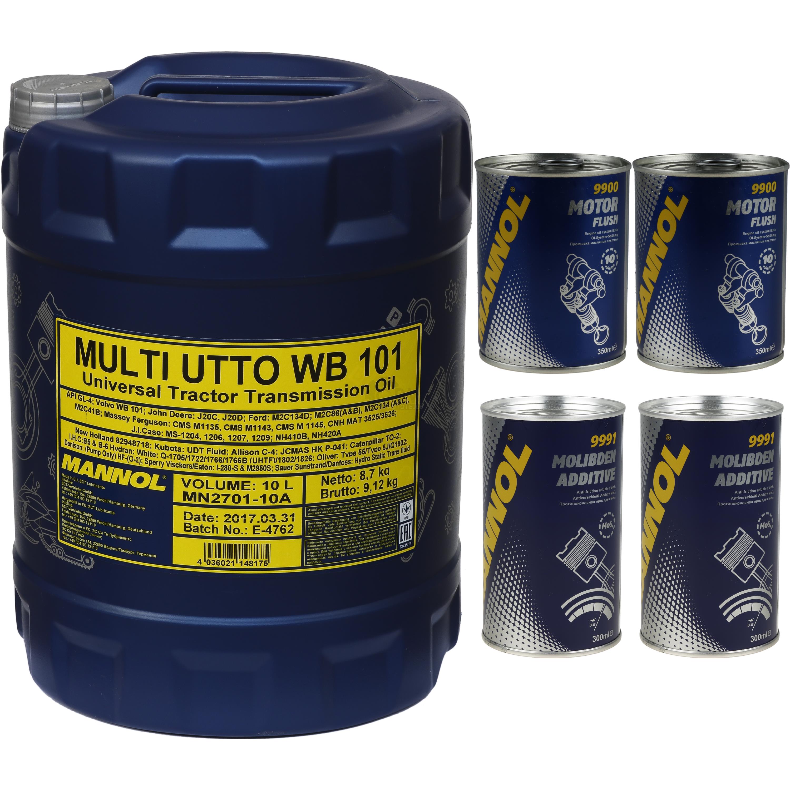 10l Mannol Multi UTTO WB 101 API gl-4 Gear Oil Engine Flush oiladditiv ...
