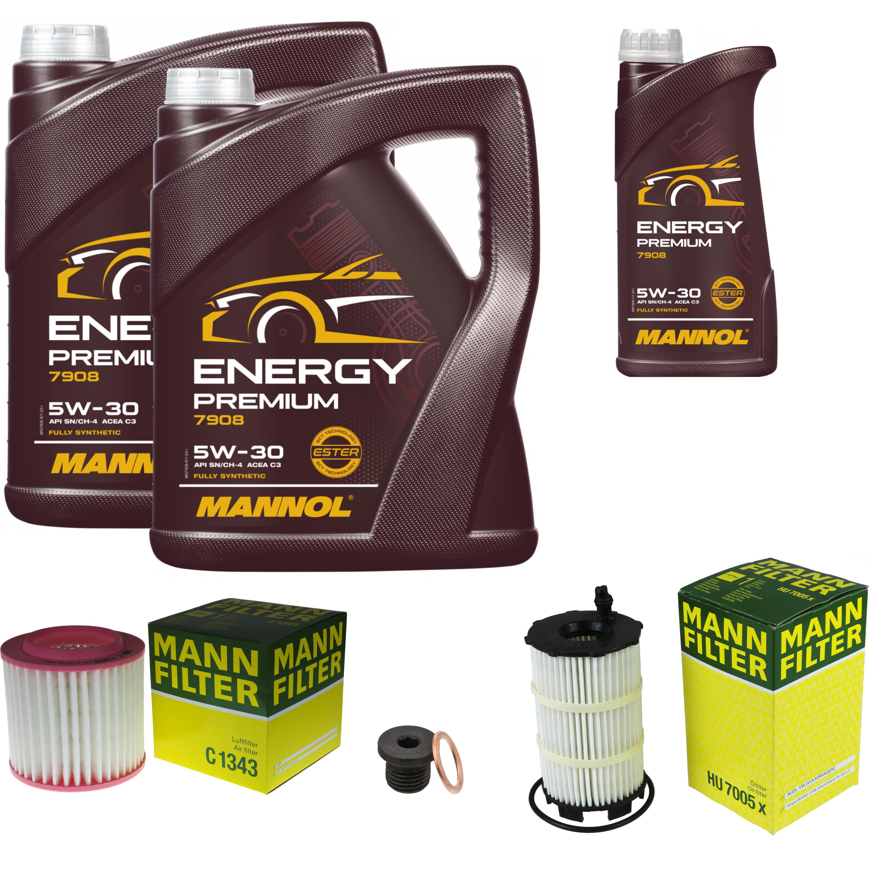 MANN Inspección Set 11 L MANNOL Energy Premium 5W-30 Para Audi A8 S8 ...