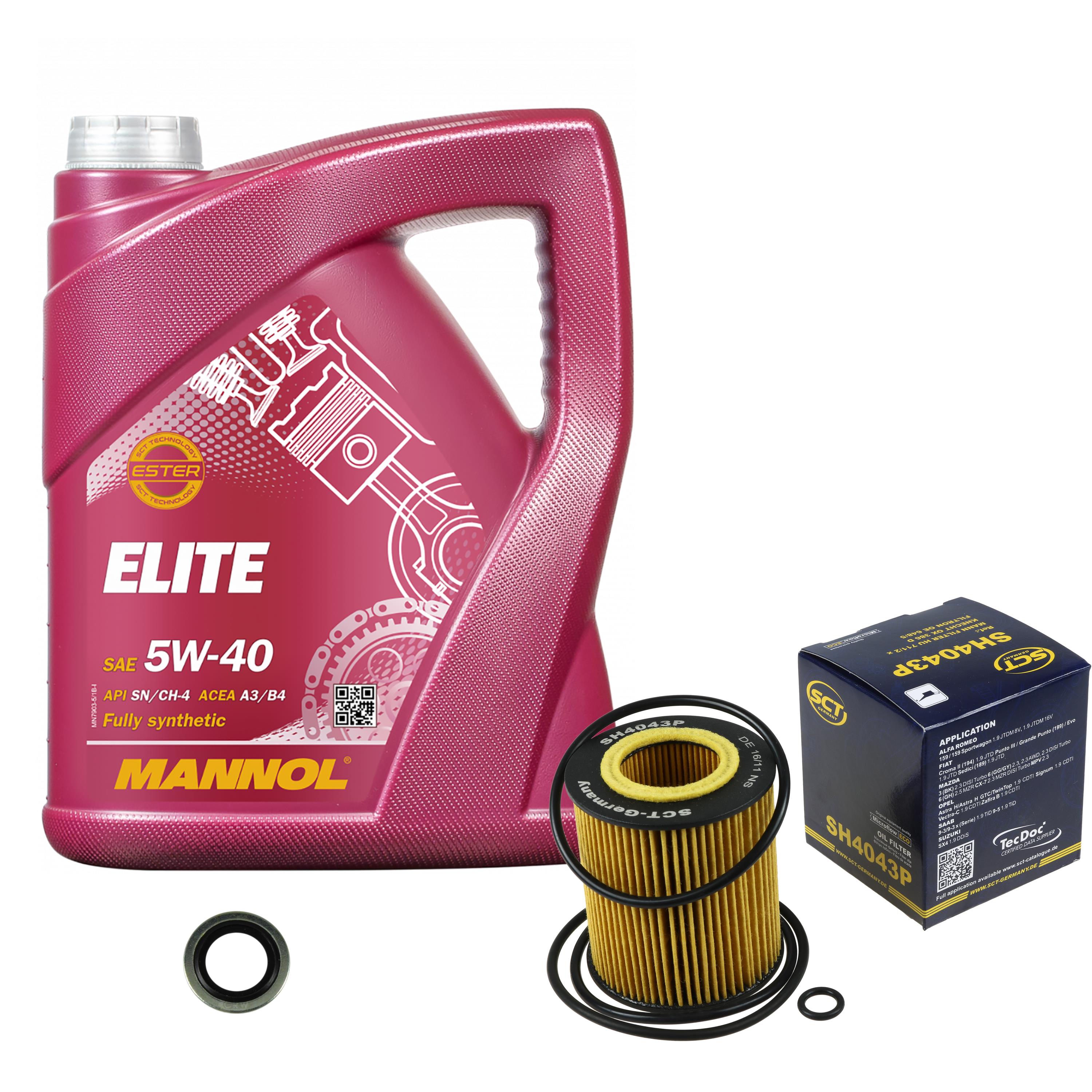 SCT Germany oil filter 5L MANNOL Elite 5W-40 for Opel Vectra C caravan ...