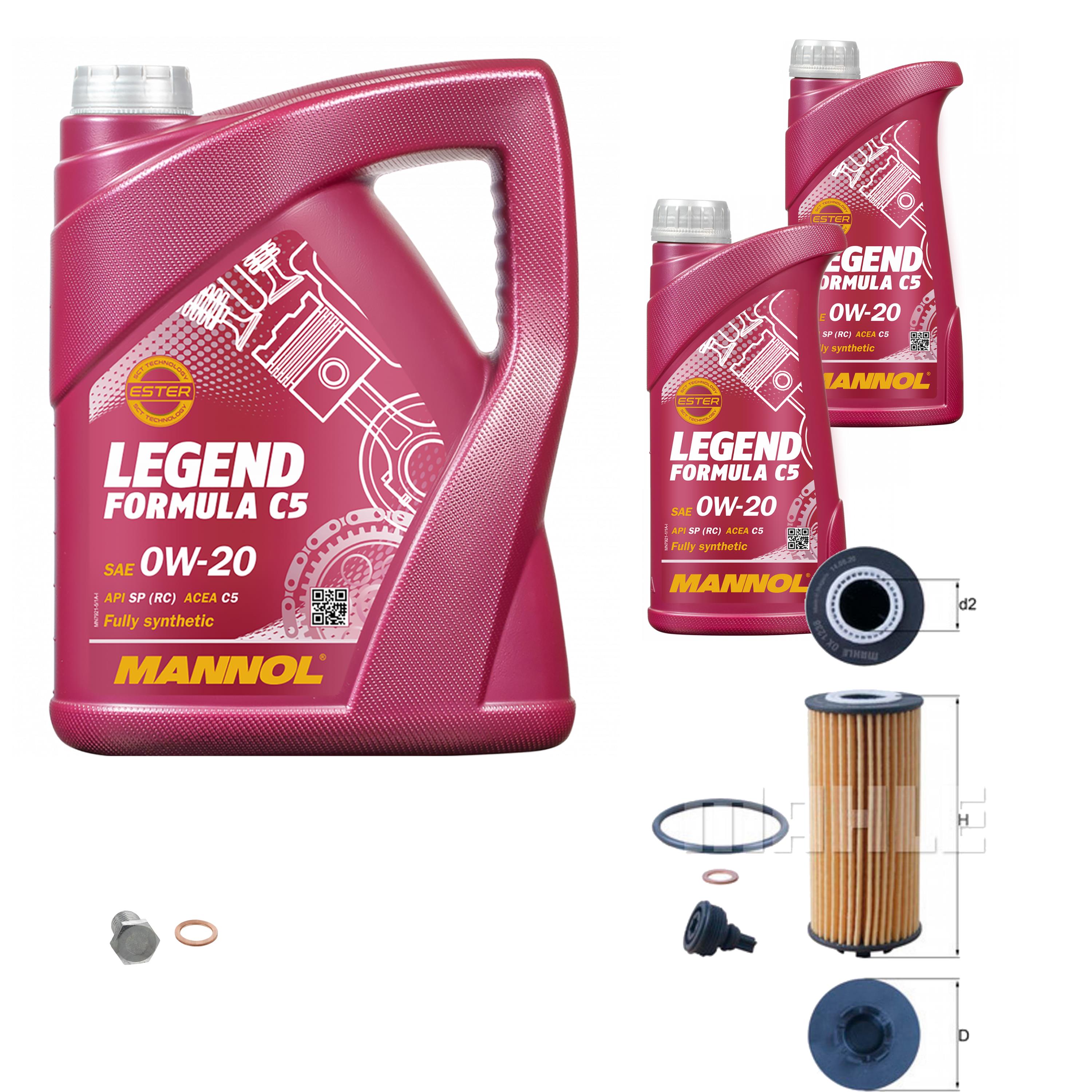 MAHLE Controllo Set 7 L MANNOL 0W-20 Legend Formula Per MINI Mini ...
