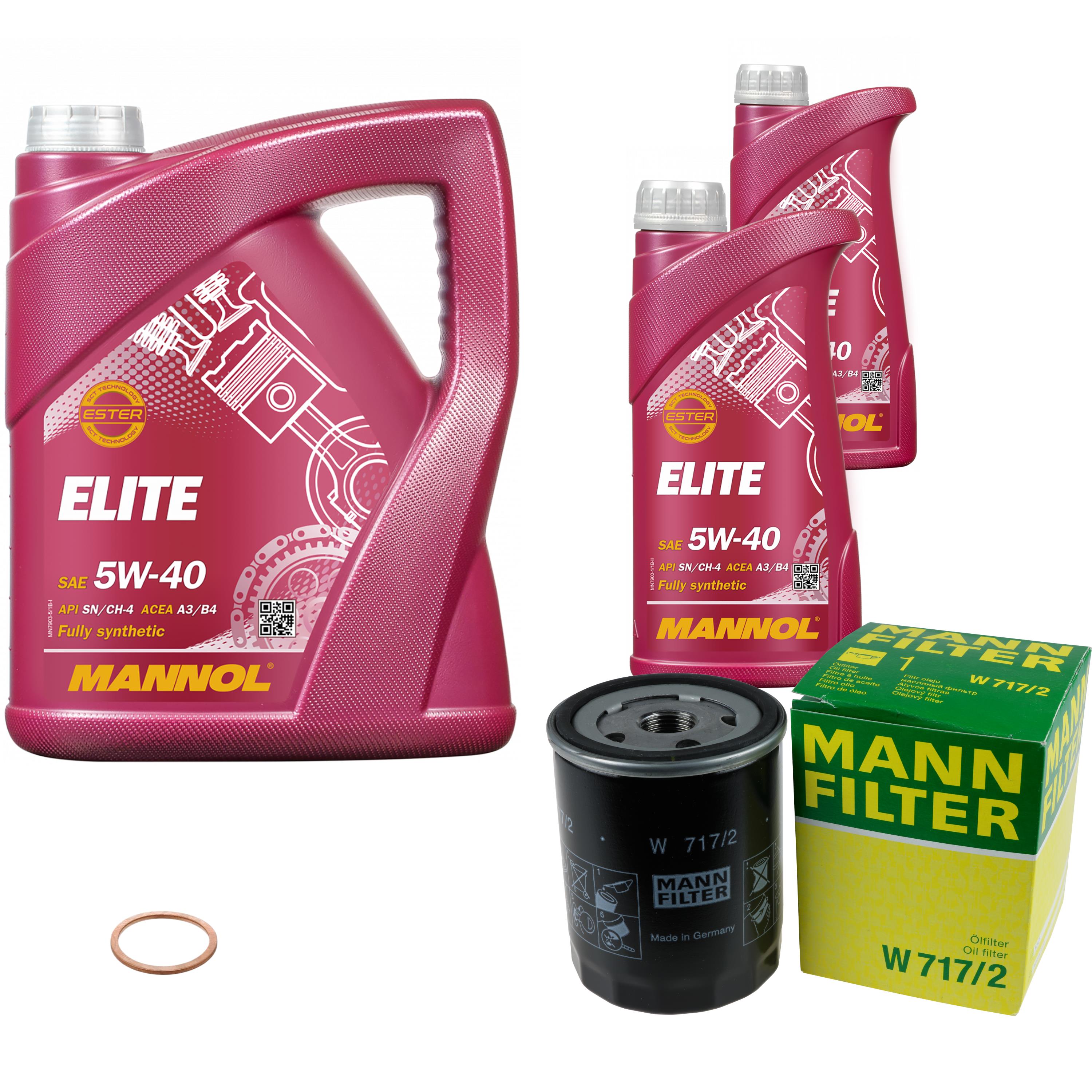 Mann Filtro Olio 7 L mannol 5W-40 Elite per Alfa Romeo 164 2.5 Td 155 ...